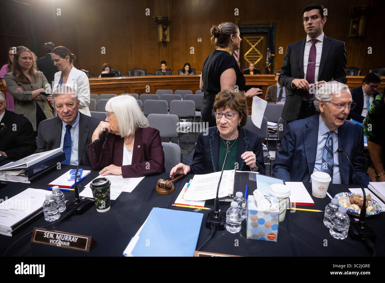 From left, Sens. Dick Durbin (D-Ill.), Patty Murray (D-Wash.), Susan ...