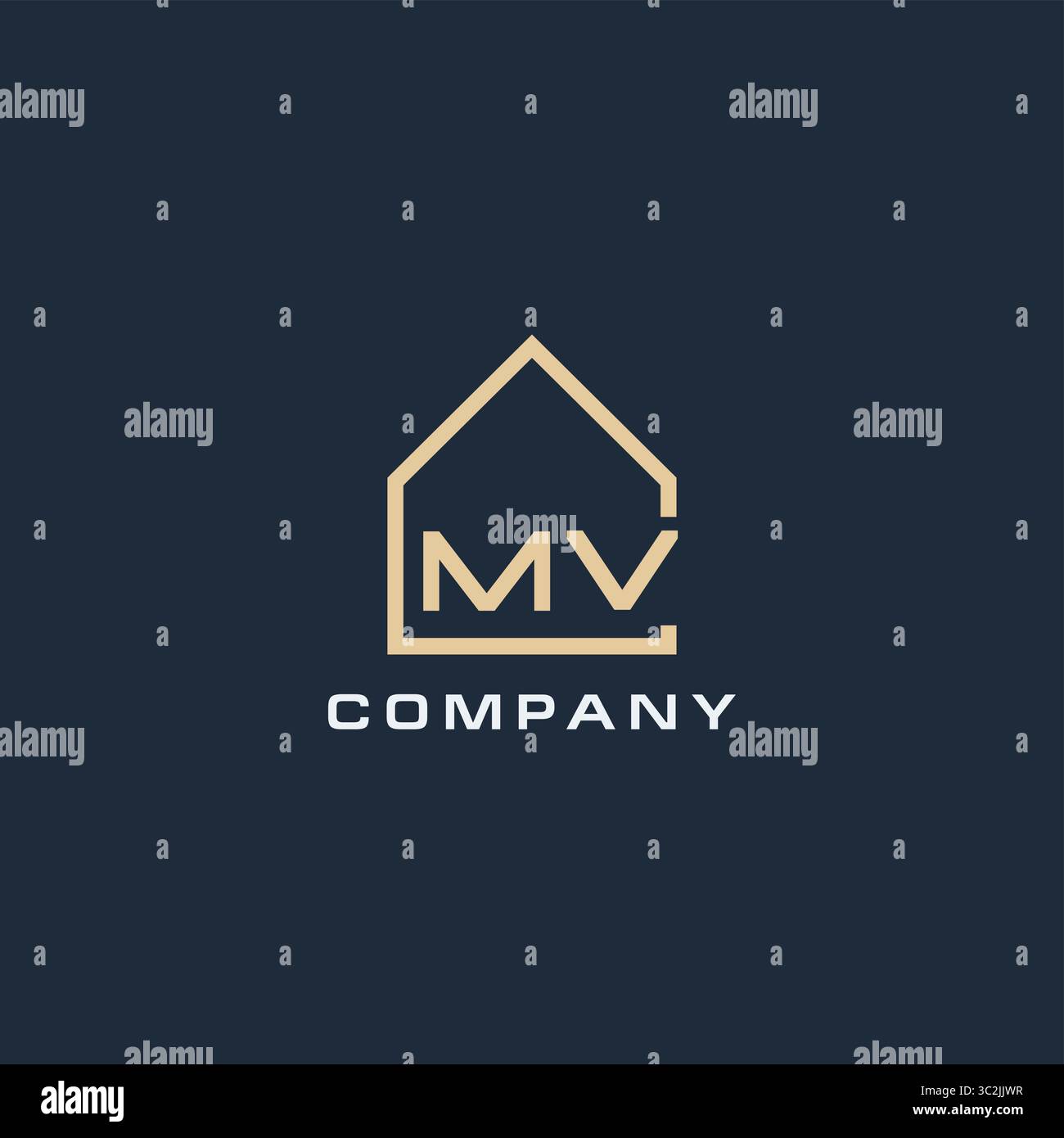 Mv real estate logo Stock Vector Images - Alamy