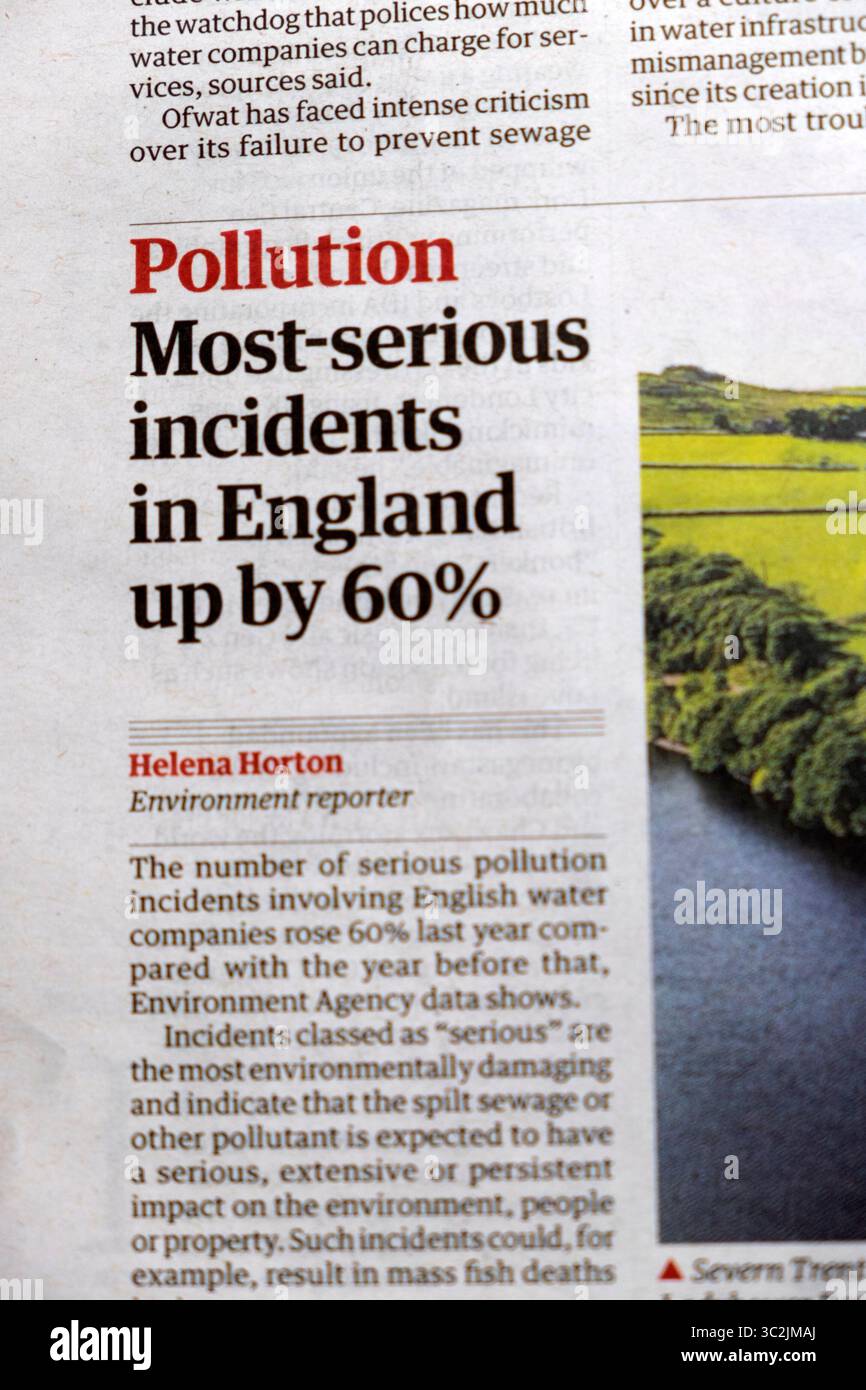Serious pollution incidents hi-res stock photography and images - Alamy