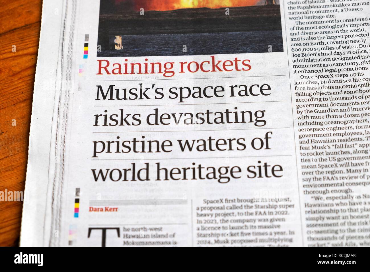 Elon 'Musk 's space race risks devastating pristine waters of world ...