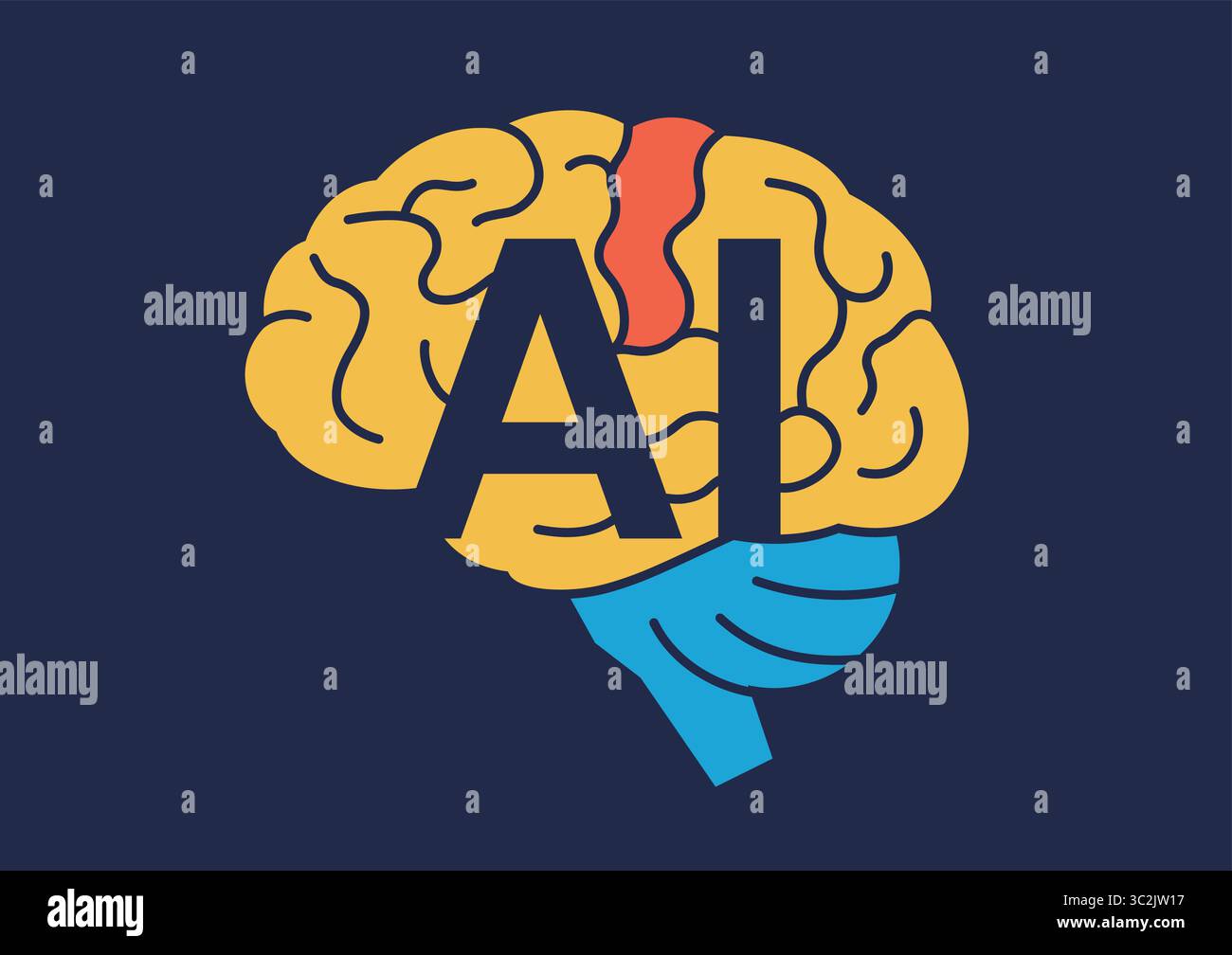 Artificial intelligence brain concept icon Stock Vector Image & Art - Alamy