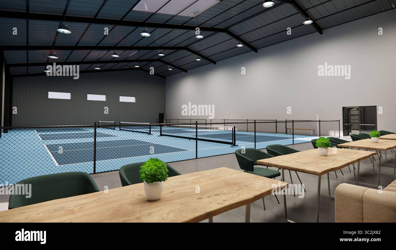 Sports facility blue pickleball hi-res stock photography and images - Alamy