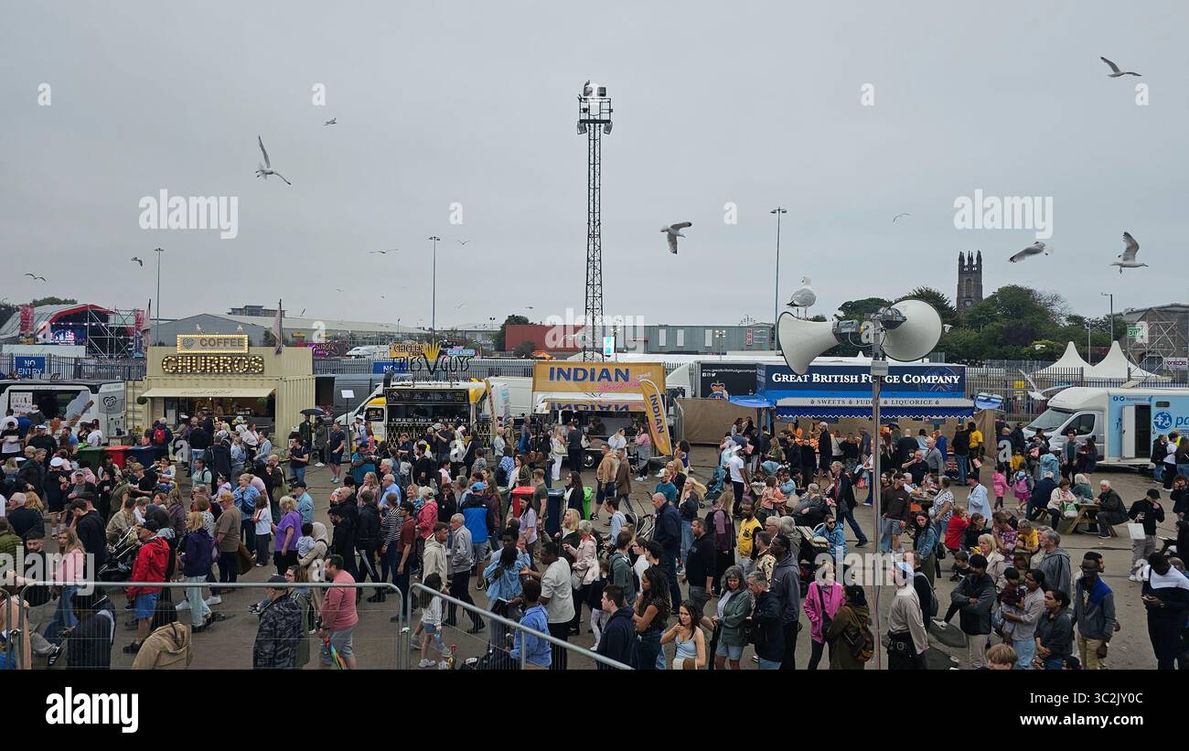 Aberdeen 19th July 2025 Scotland Crowd on the pier Watching Tall Ships ...