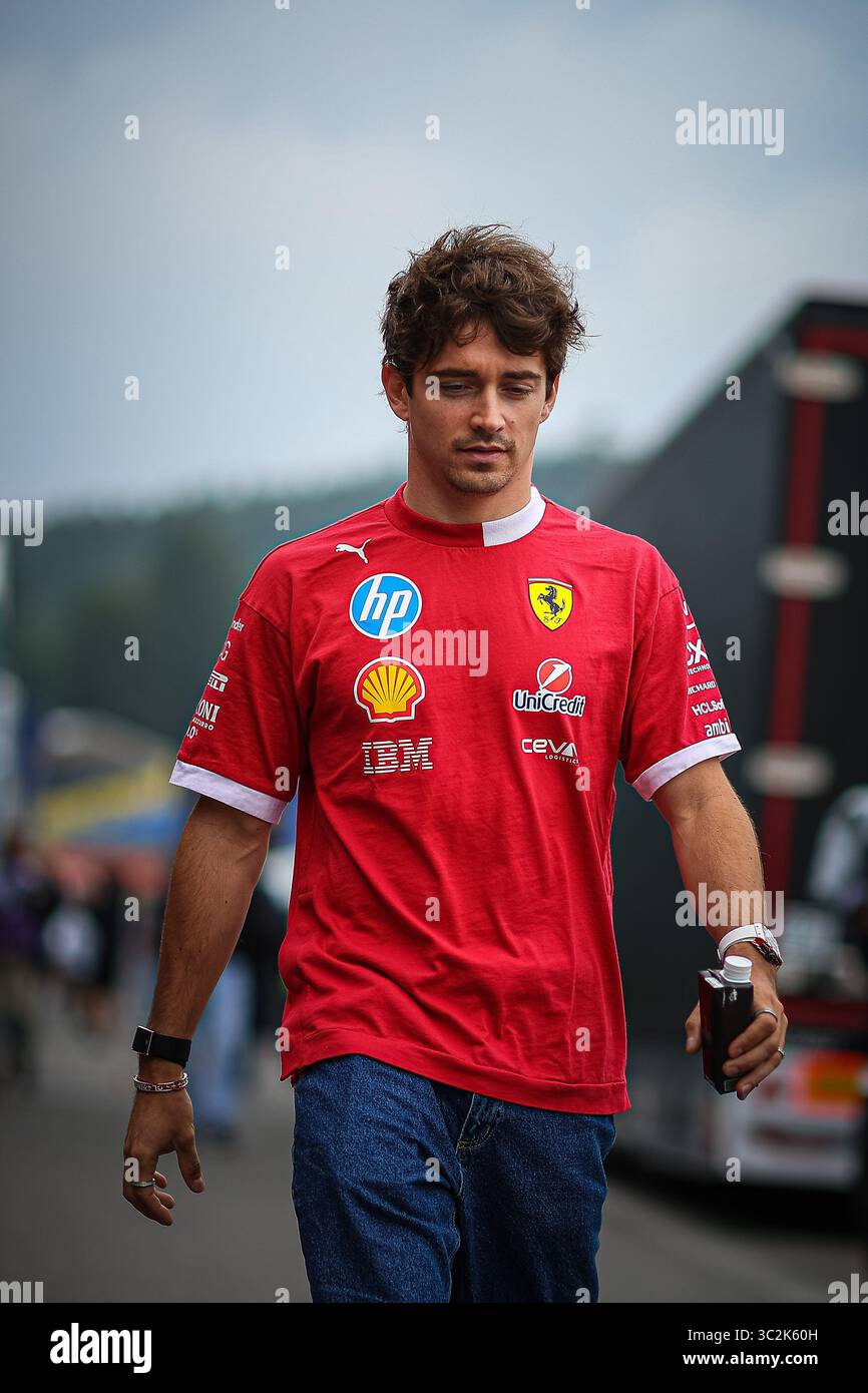 Belgium, Belgium. 24th July, 2025. 16 Charles Leclerc, (MON) Scuderia ...