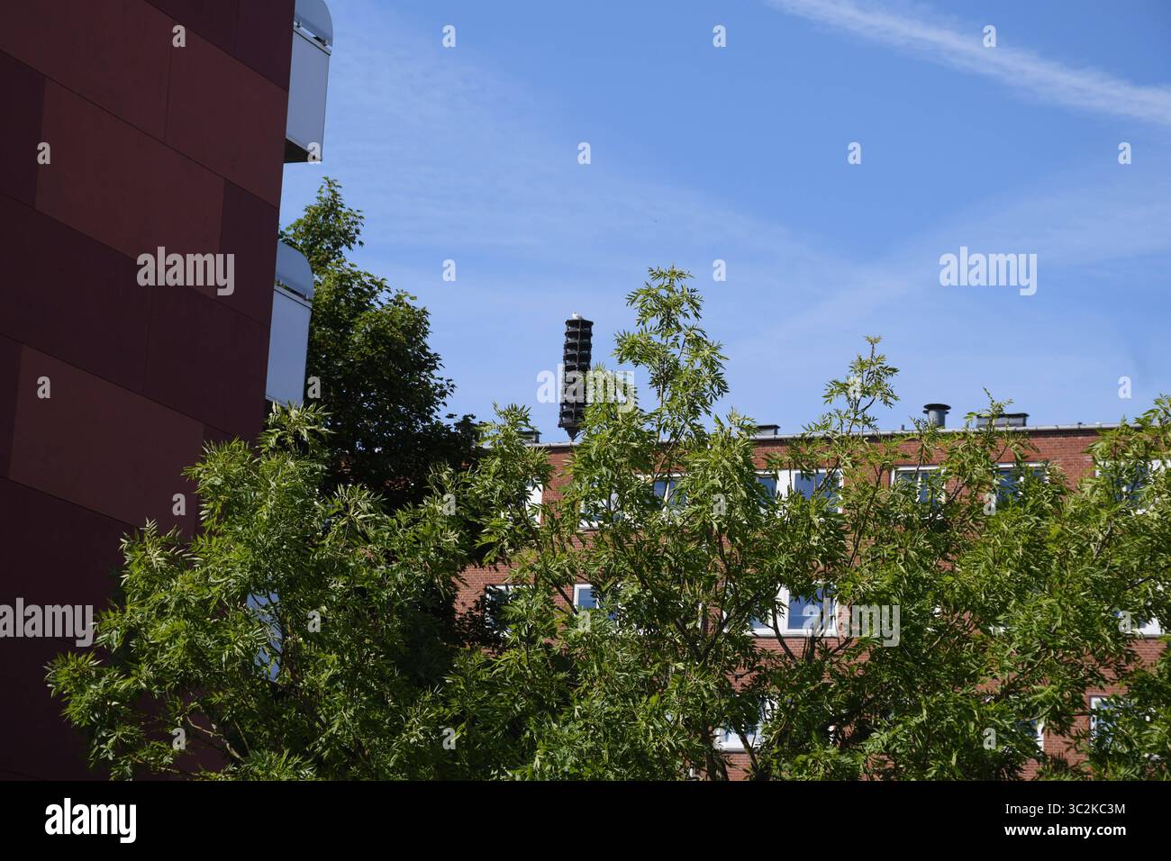 Copenhagen/ DenmarK/24 july 2025/civil defence siren intalled on roof ...