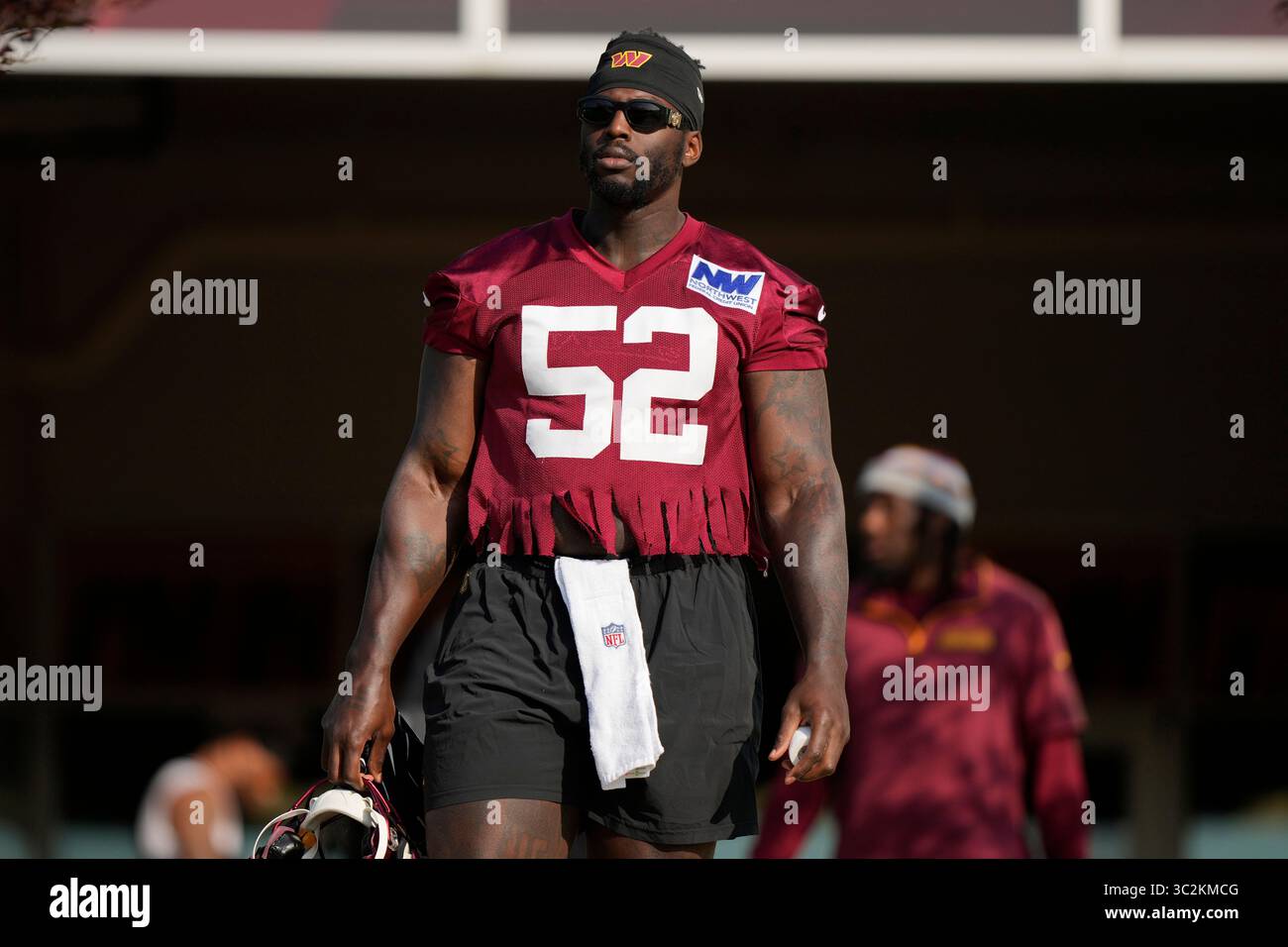 Washington Commanders defensive tackle Javon Kinlaw (52) arrives for ...