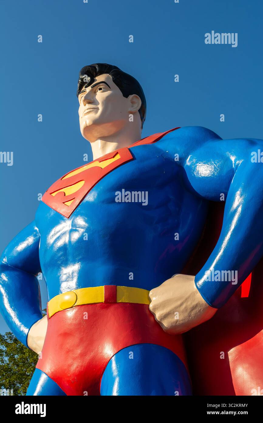 Metropolis, Illinois, USA - June 24th 2025: iconic Superman statue ...
