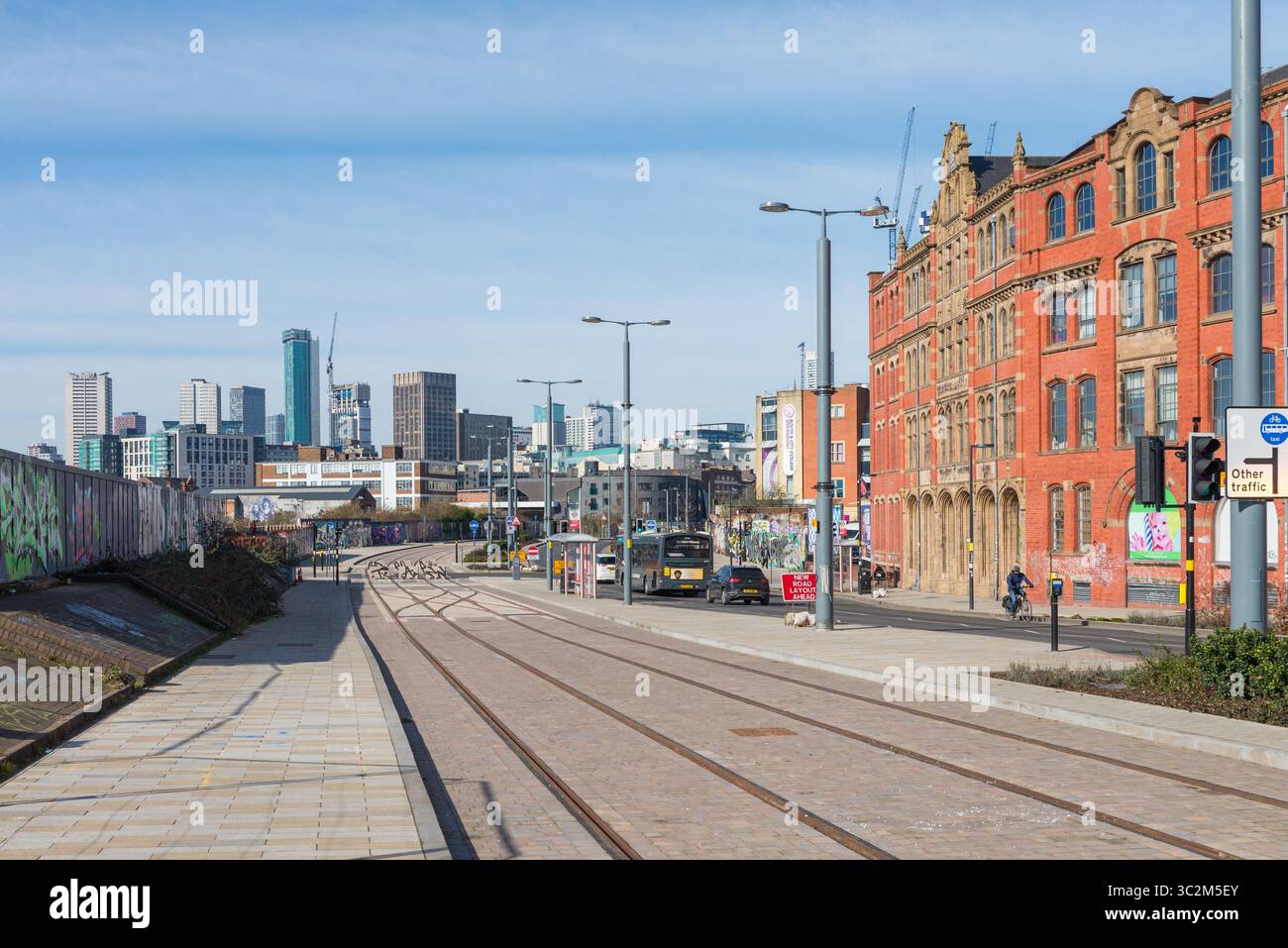 The new tram line under construction on Digbeth High Street in ...