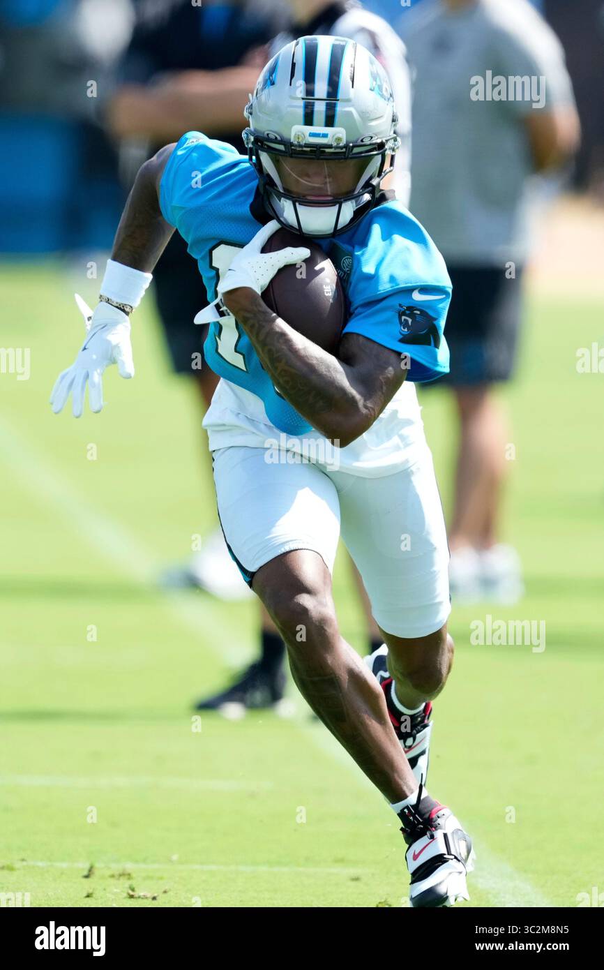 Carolina Panthers wide receiver Jimmy Horn Jr. participates during an ...