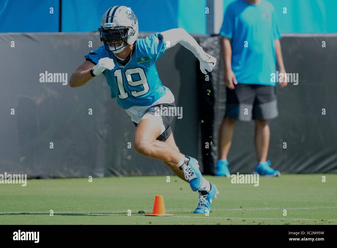 Carolina Panthers wide receiver Adam Thielen participates during an NFL ...