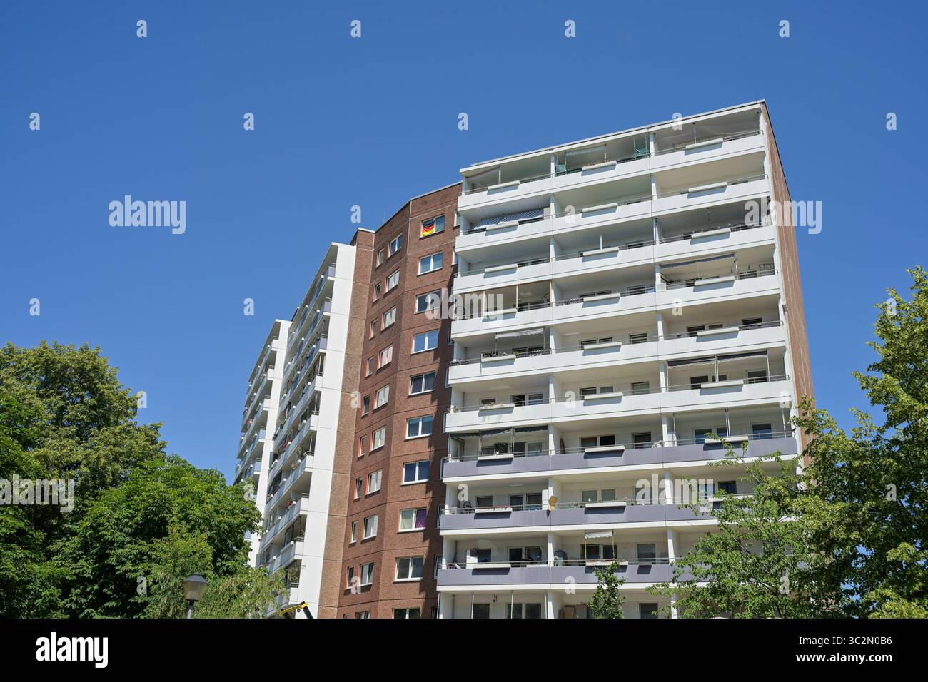 Plattenbau, Wohnhaus, Flämingstraße, Marzahn, Bezirk Marzahn ...