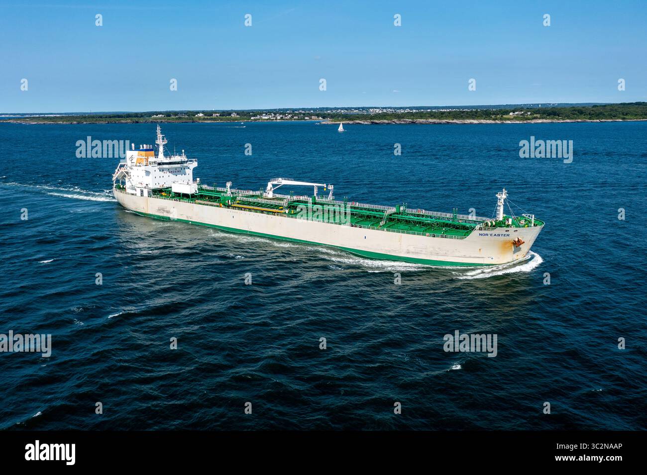 The chemical tanker Nor'easter, Newport Rhode Island, USA on her way to ...