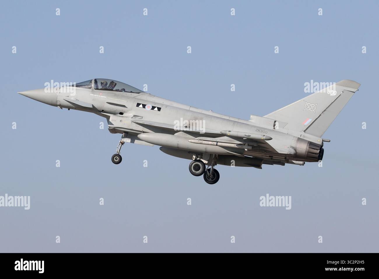 RAF Typhoon FGR4 marked for 2 Sqn landing at RAF Coningsby in ...