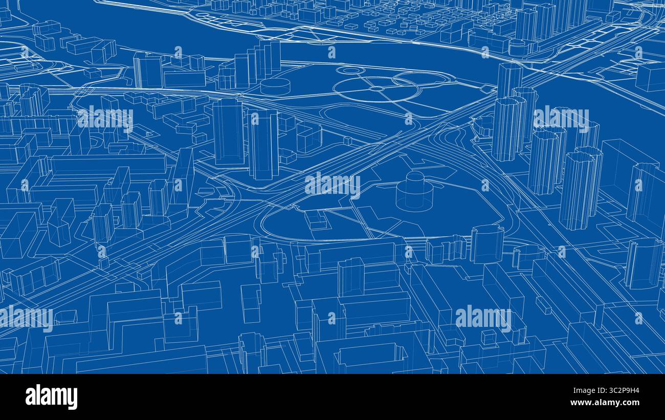 Urban Blueprint Design Stock Vector Image & Art - Alamy
