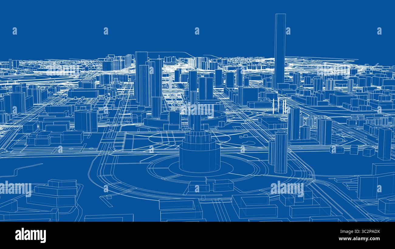 Urban blueprint overview hi-res stock photography and images - Alamy