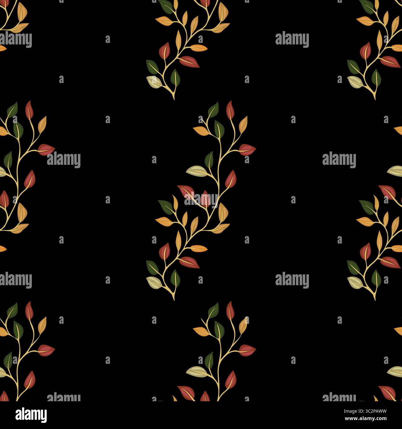 Vines leaves in autumn Stock Vector Images - Alamy