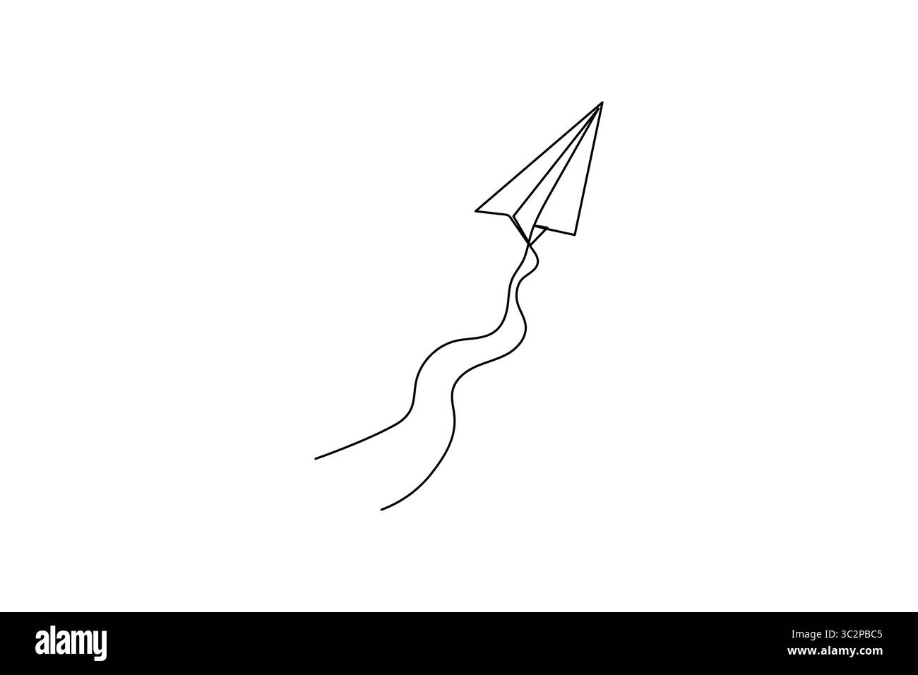 Single paper plane flying Stock Vector Images - Alamy