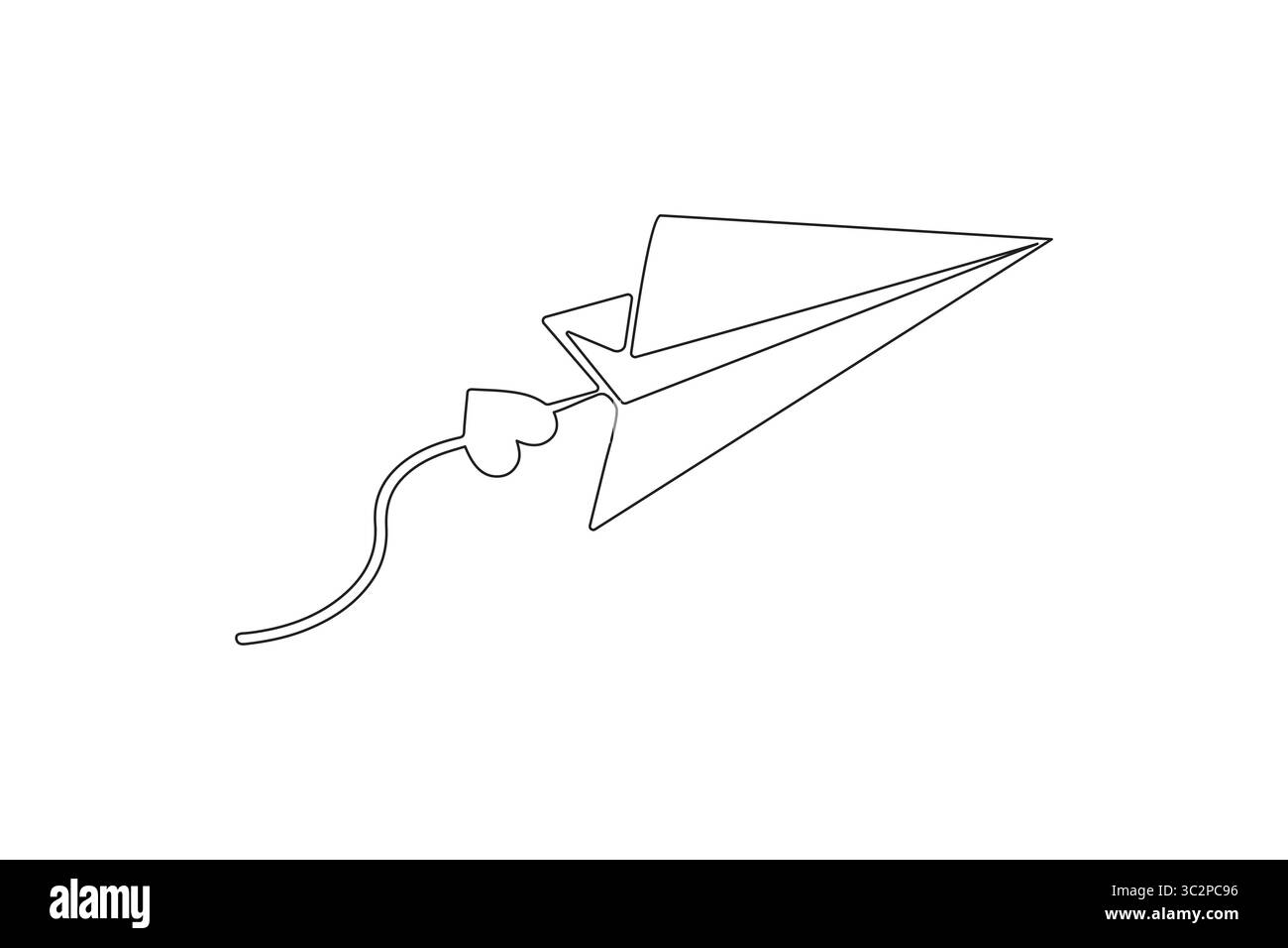 Minimalist paper plane outline in one line style Stock Vector Image ...