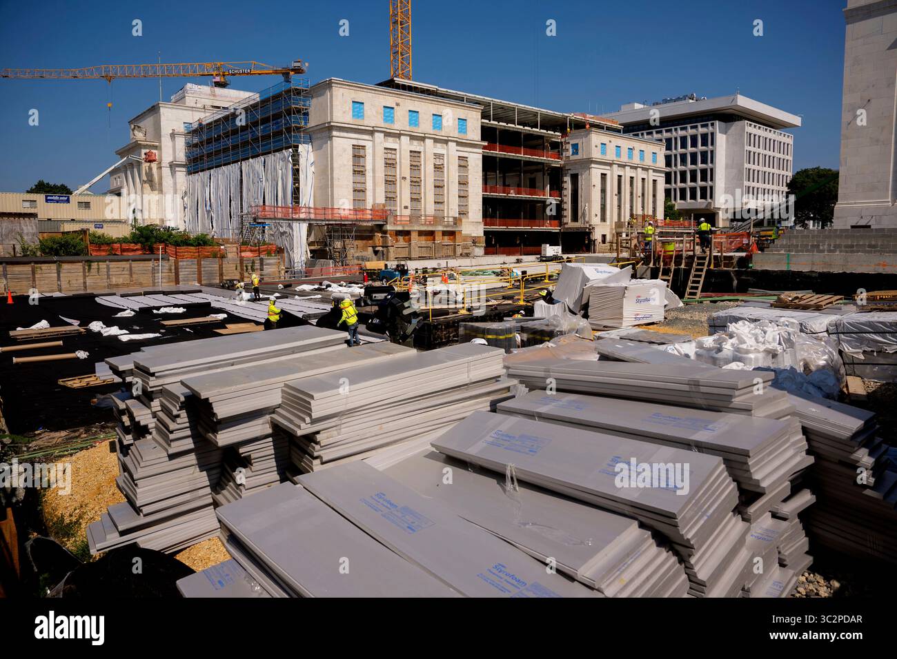 The Federal Reserve is pictured as renovations continue, Thursday, July ...