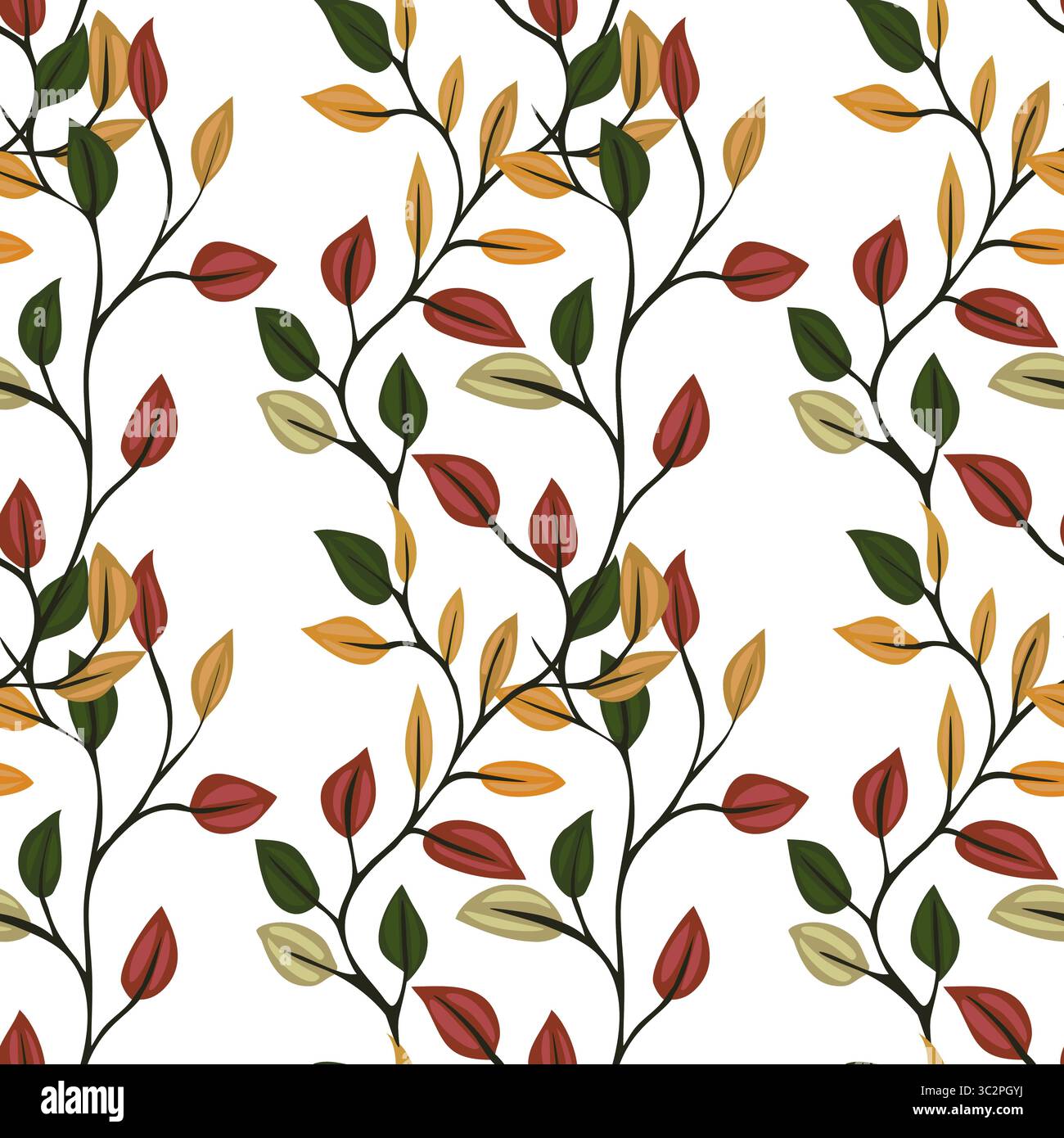 Stylized leaves in various colors Stock Vector Images - Alamy