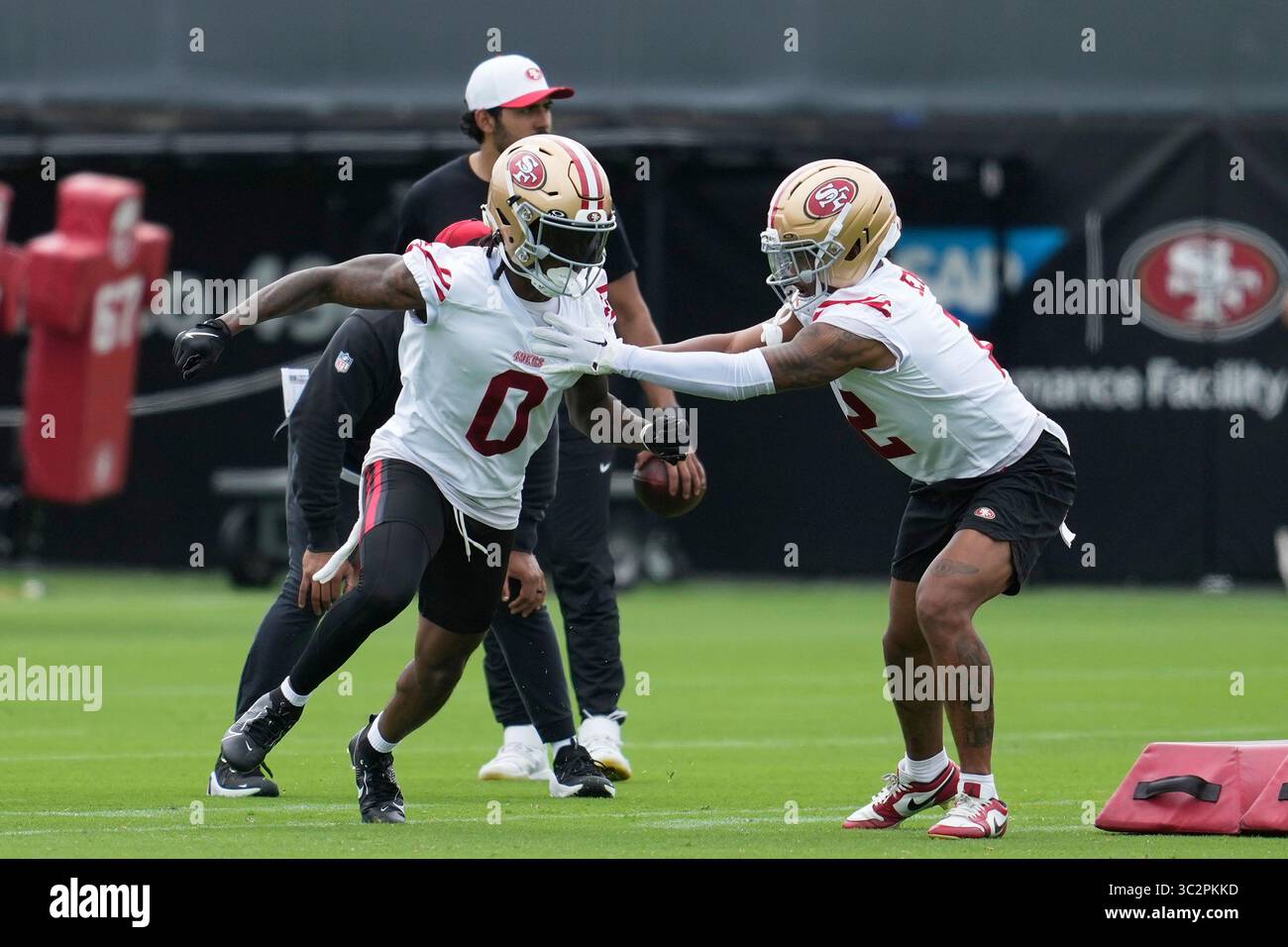 San Francisco 49ers cornerback Renardo Green (0) and cornerback ...
