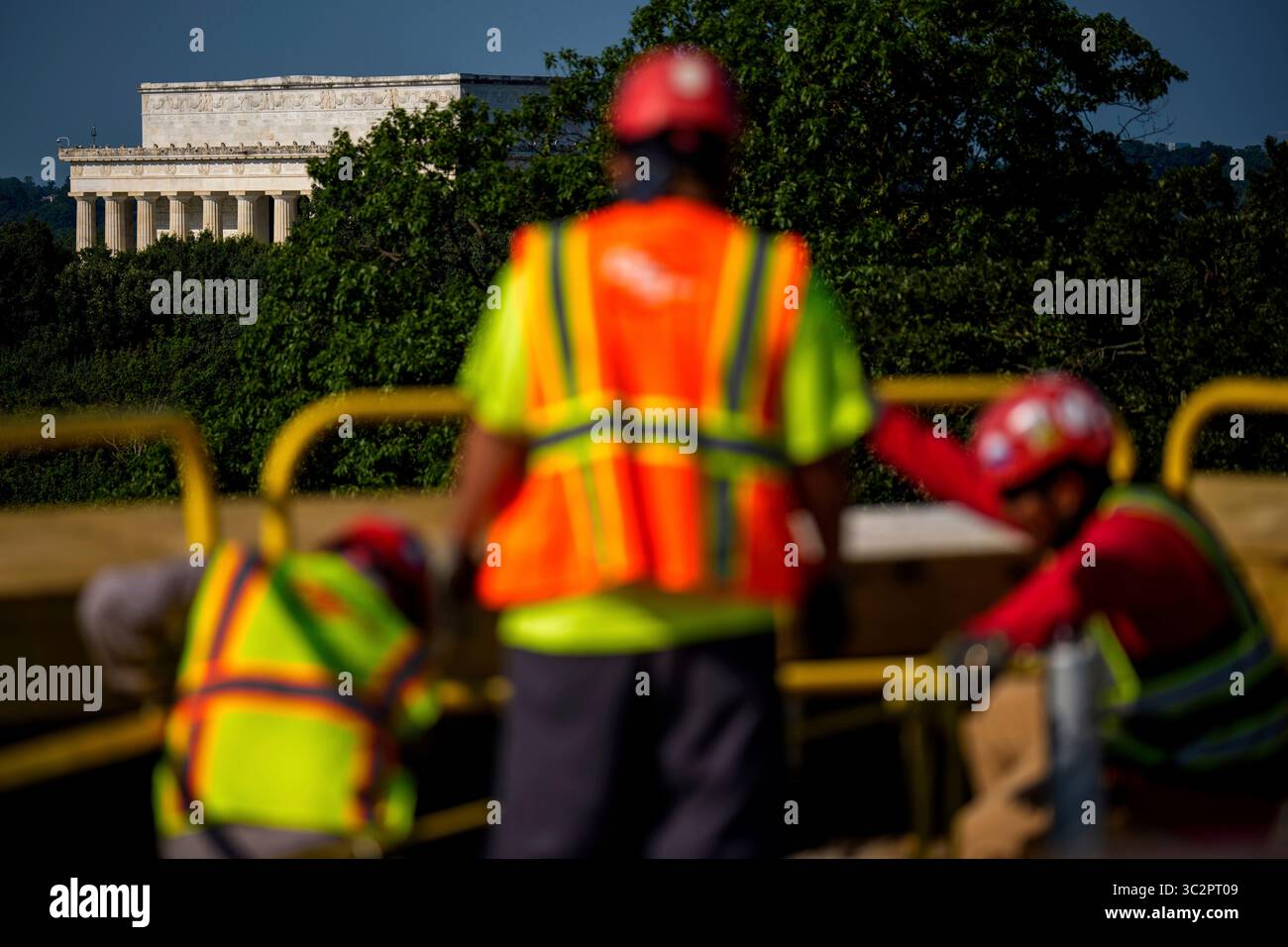The Lincoln Memorial is visible from the roof of the Marriner S. Eccles ...
