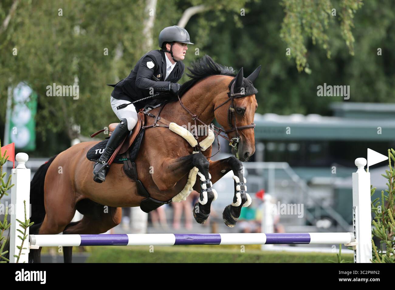 Sean Monaghan of Ireland riding Toyger during the Brilliance Horse Auction Salver at the Agria ...