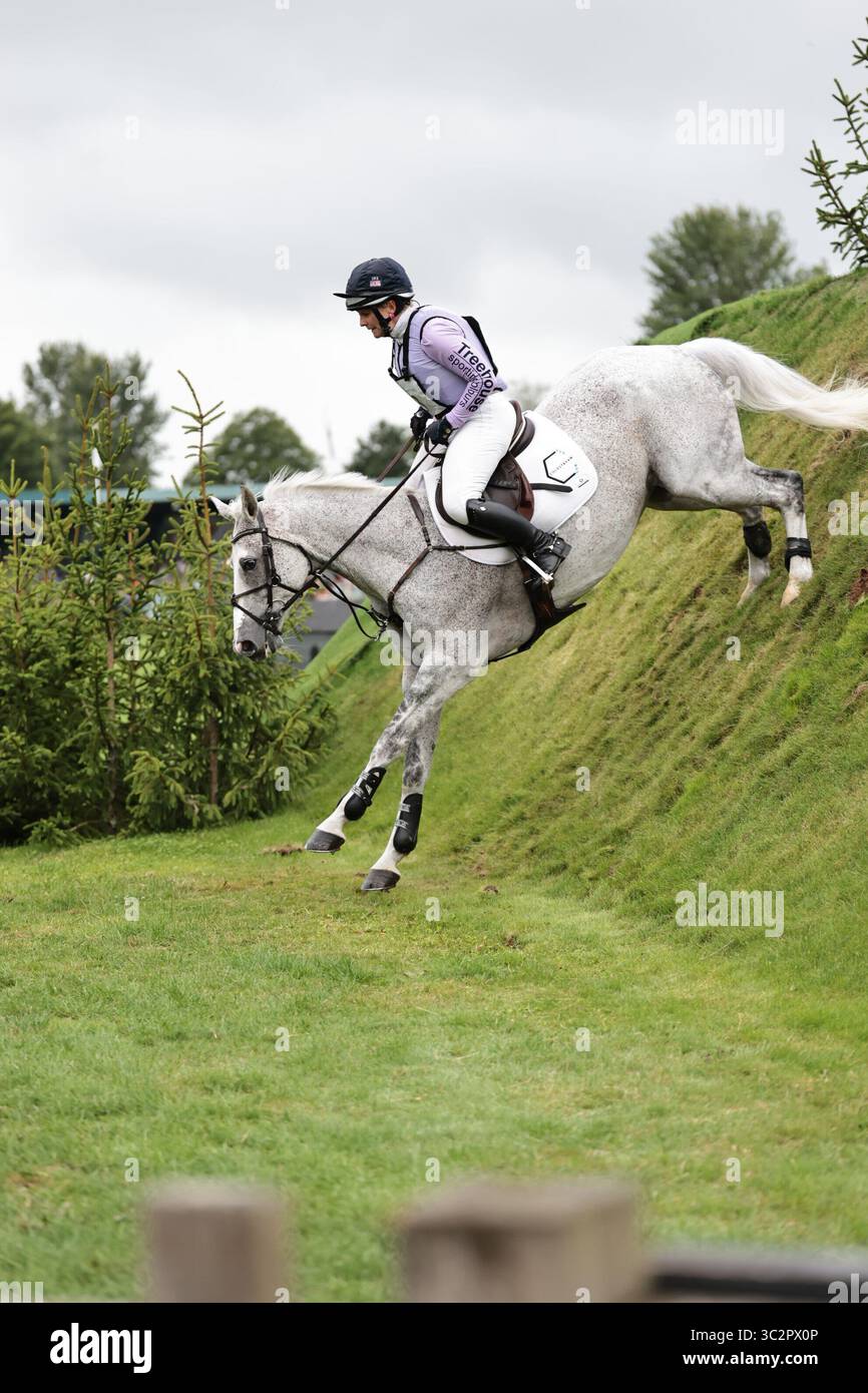 Gemma Stevens of Great Britain riding Flash Cooley during the Ashby ...