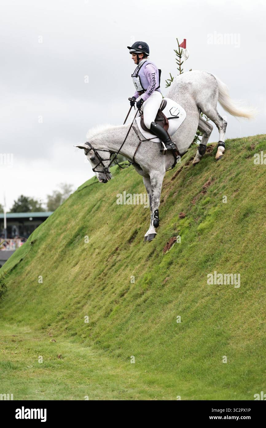 Gemma Stevens of Great Britain riding Flash Cooley during the Ashby ...