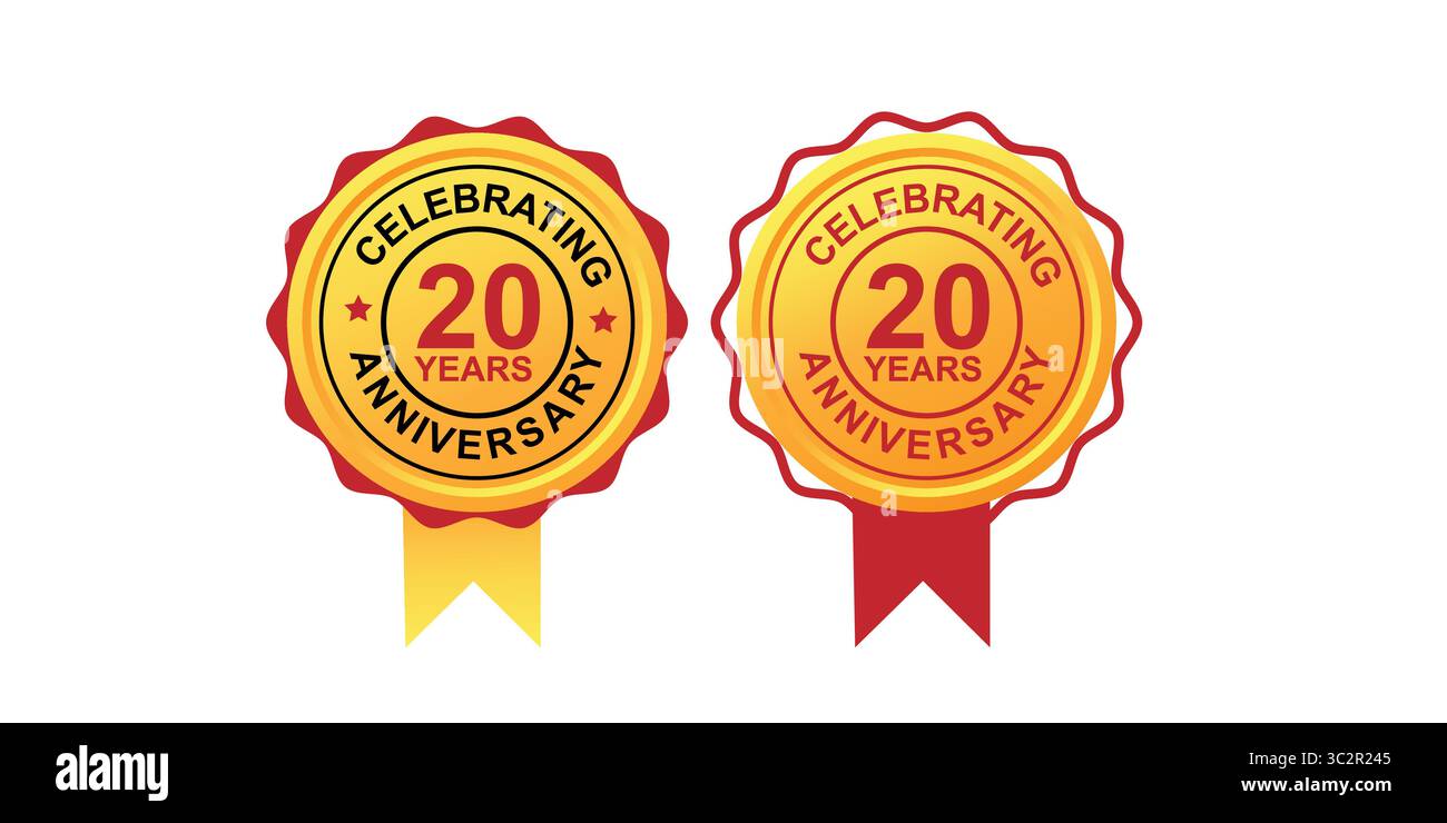 20 Years Commemorative Badges for Anniversary and Achievement Events ...