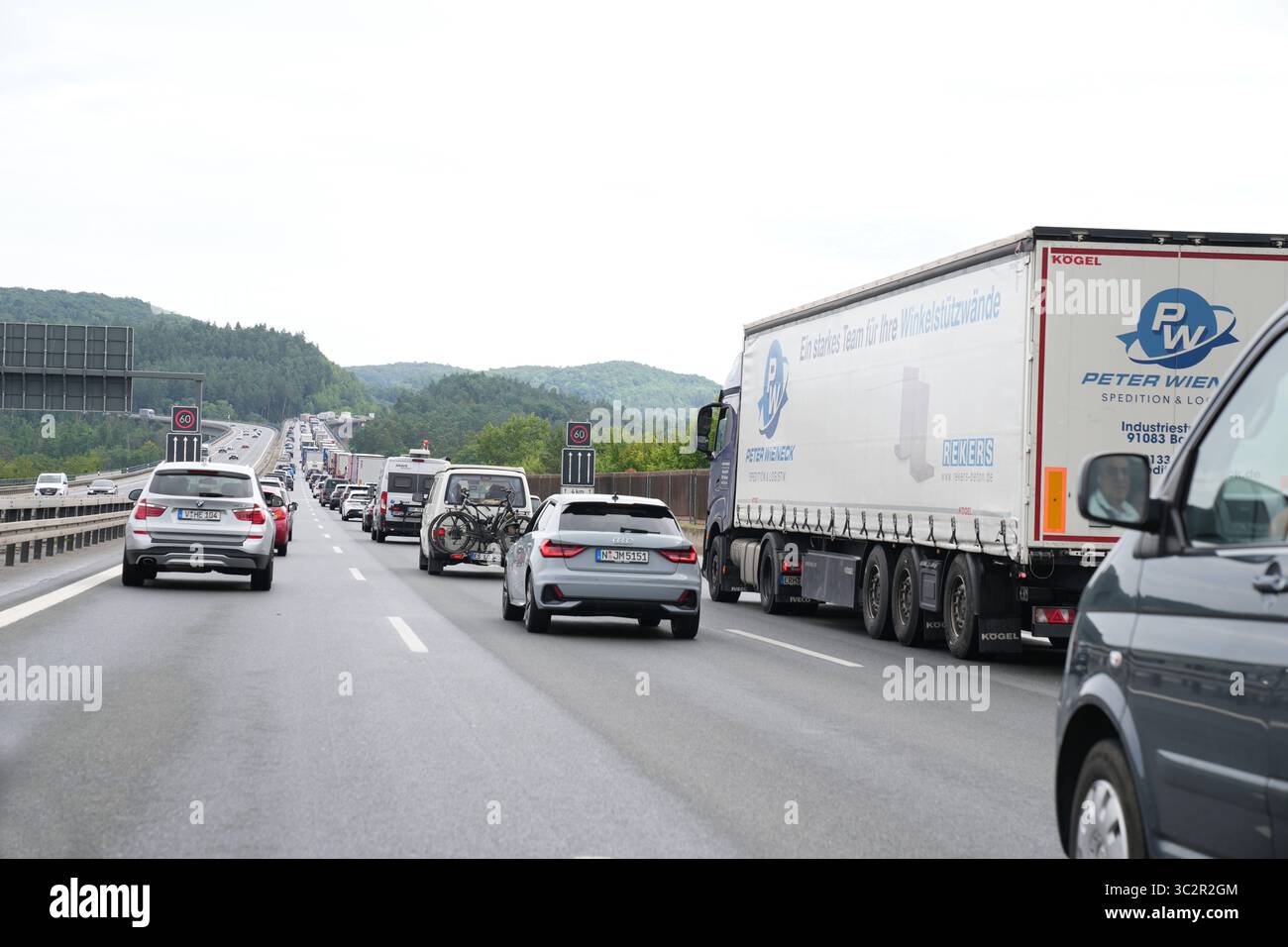 Autobahn GER, Deutschland, 20250724,Stau auf der Autobahn *** Autobahn ...