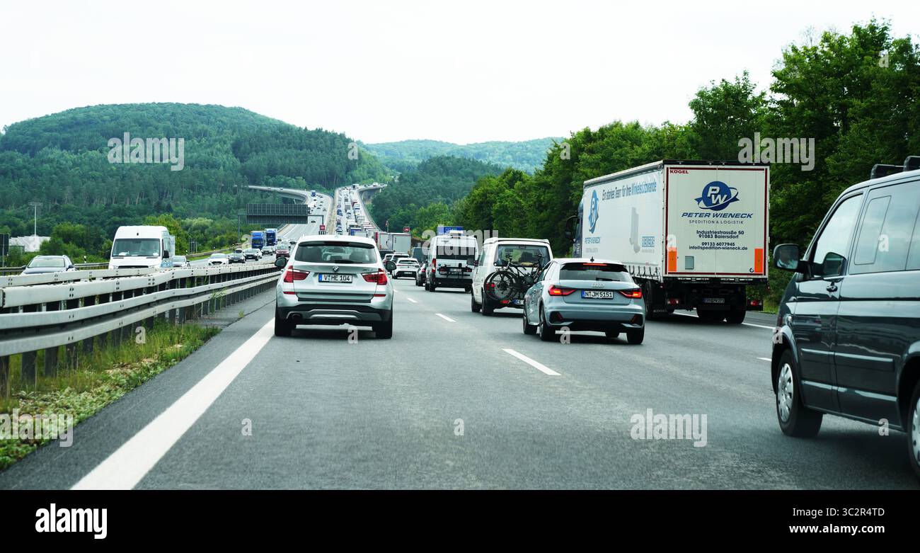 Autobahn GER, Deutschland, 20250724,Stau auf der Autobahn *** Autobahn ...