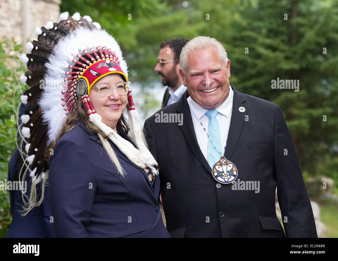 Assembly of First Nations National Chief Cindy Woodhouse Nepinak, left ...