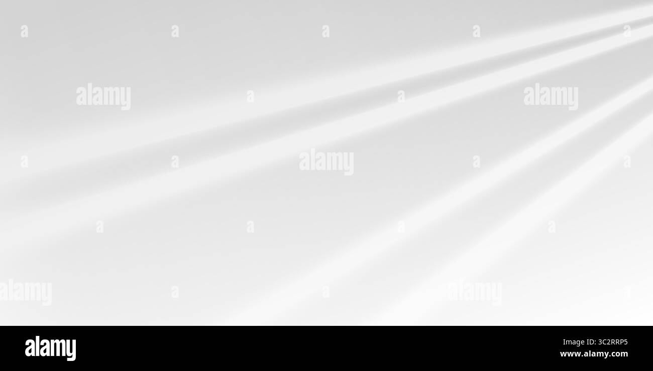 Soft window shadows and natural sunlight fall on white studio wall ...