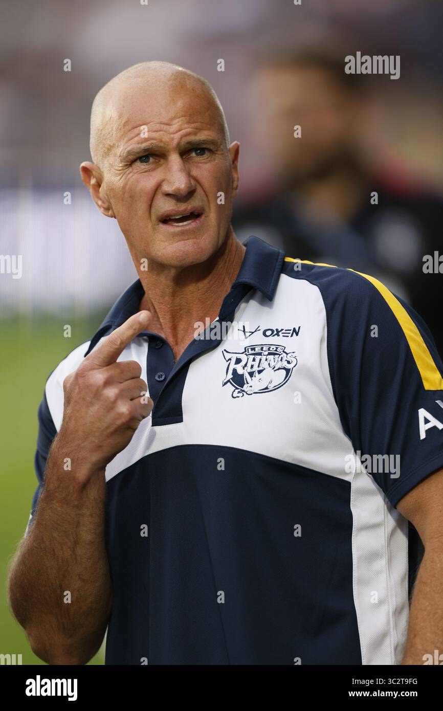 Leeds Rhinos head coach Brad Arthur before the Betfred Super League match at the DIY Kitchens ...