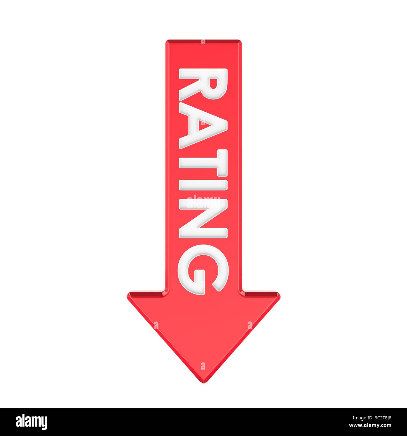 Red arrow icon rendering hi-res stock photography and images - Alamy