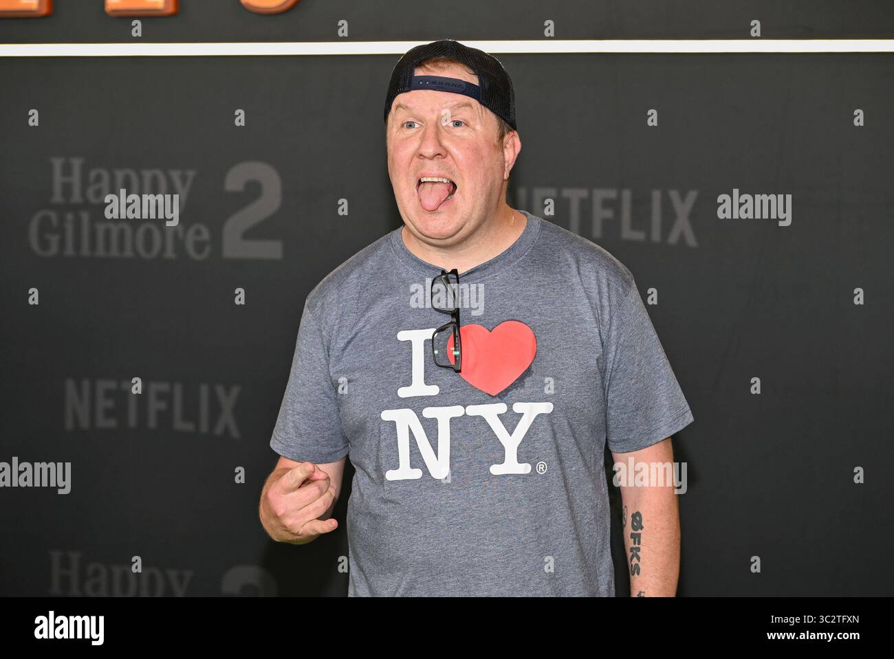 Nick Swardson attends the premiere of Netflix's "Happy Gilmore 2" at Jazz at Lincoln Center on ...