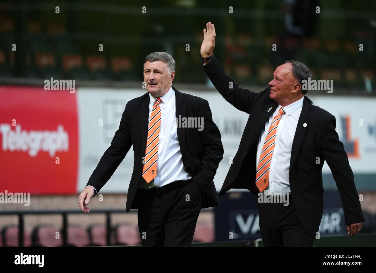 Former Dundee United players Paul Hegarty and John Holt during the UEFA ...