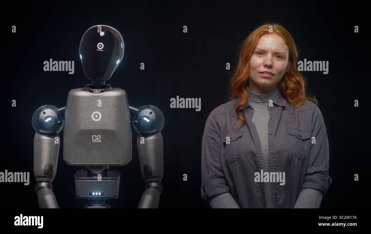 Visualization high tech humanoid robot hi-res stock photography and ...