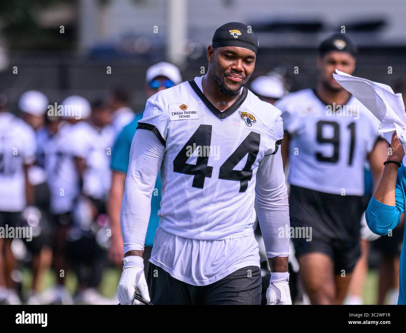 July 24, 2025: Jaguars DE Trevon Walker (44) during training camp at ...