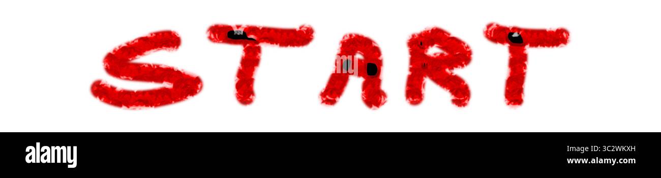 The word Start written in red. Icon for web projects. Illustration ...