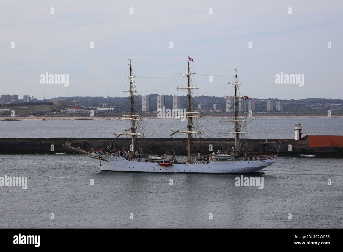 Port of Aberdeen, Scotland 17th July 2025. Sorlandet Tall Ship Enters ...