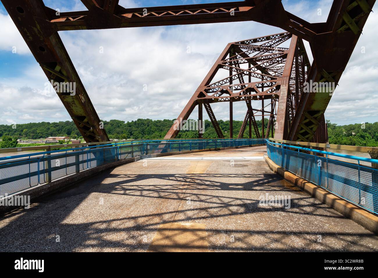 The historic Chain of Rocks Bridge, opened in 1929, on Route 66 in St ...