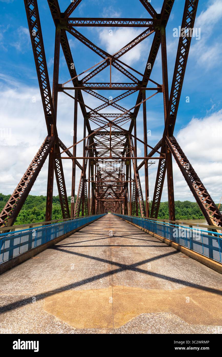 The historic Chain of Rocks Bridge, opened in 1929, on Route 66 in St ...