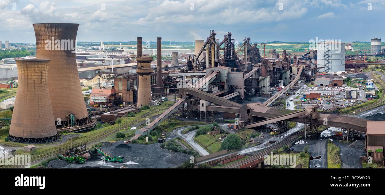 Scunthorpe Steel works in the United Kingdom. Blast Furnaces from ...