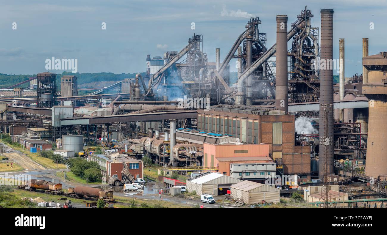 Scunthorpe Steel works in the United Kingdom. Blast Furnaces from ...