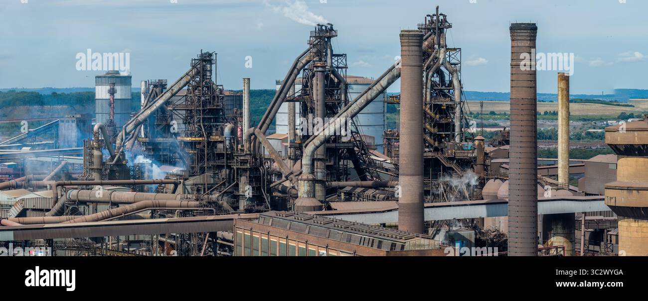 Scunthorpe Steel works in the United Kingdom. Blast Furnaces from ...
