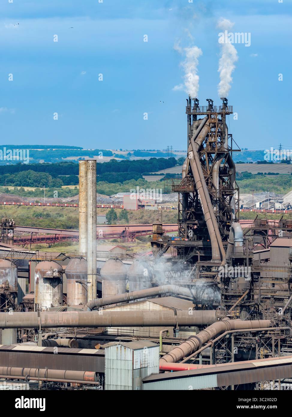 Scunthorpe Steel works in the United Kingdom. Blast Furnaces from ...