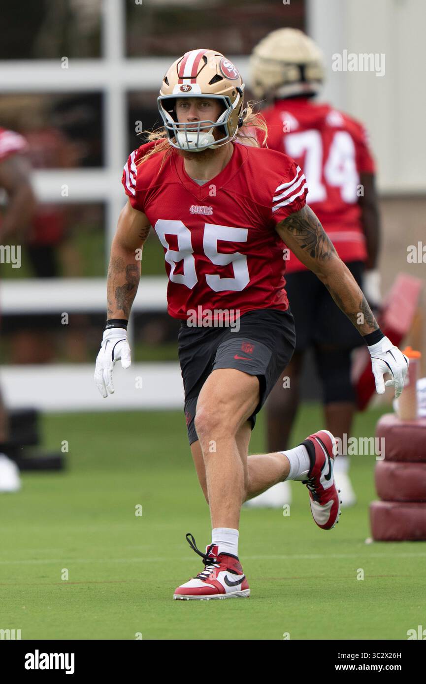 Jul 24, 2025; Santa Clara, California, USA; San Francisco 49ers tight ...