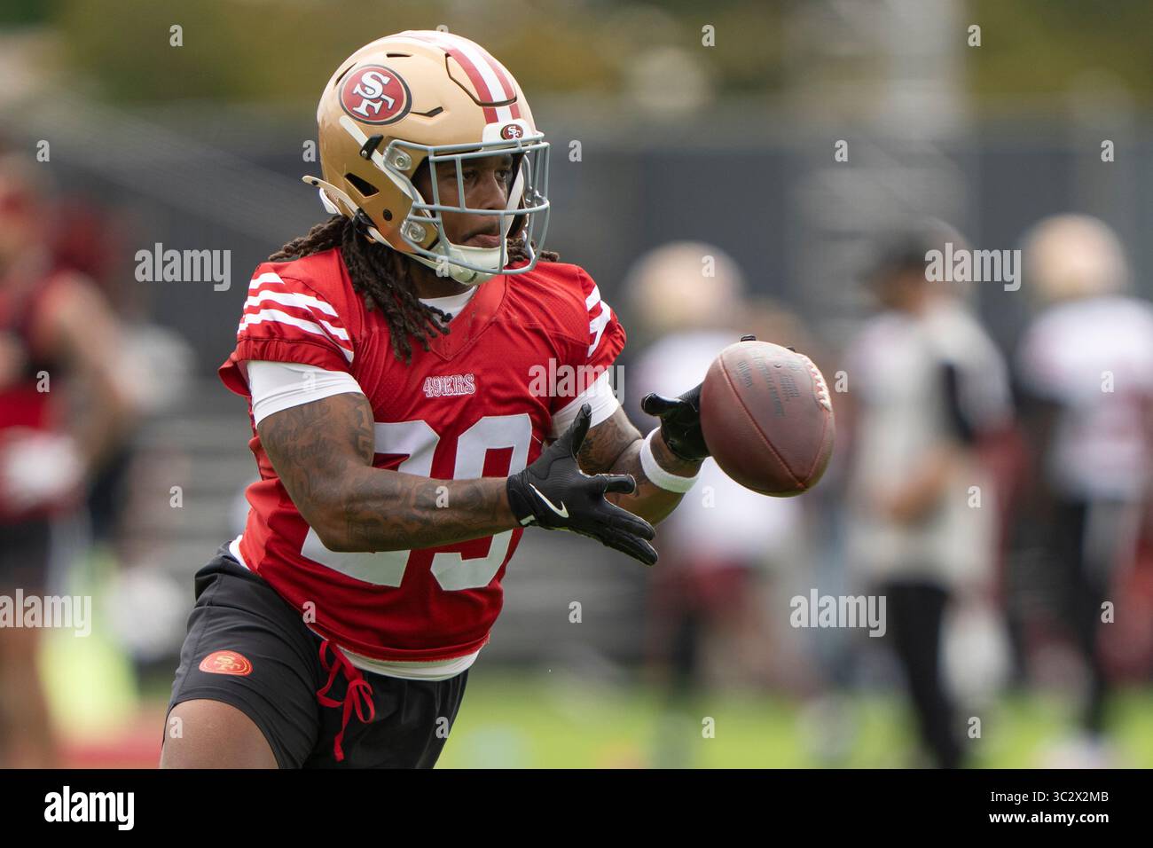 Jul 24, 2025; Santa Clara, California, USA; San Francisco 49ers running ...